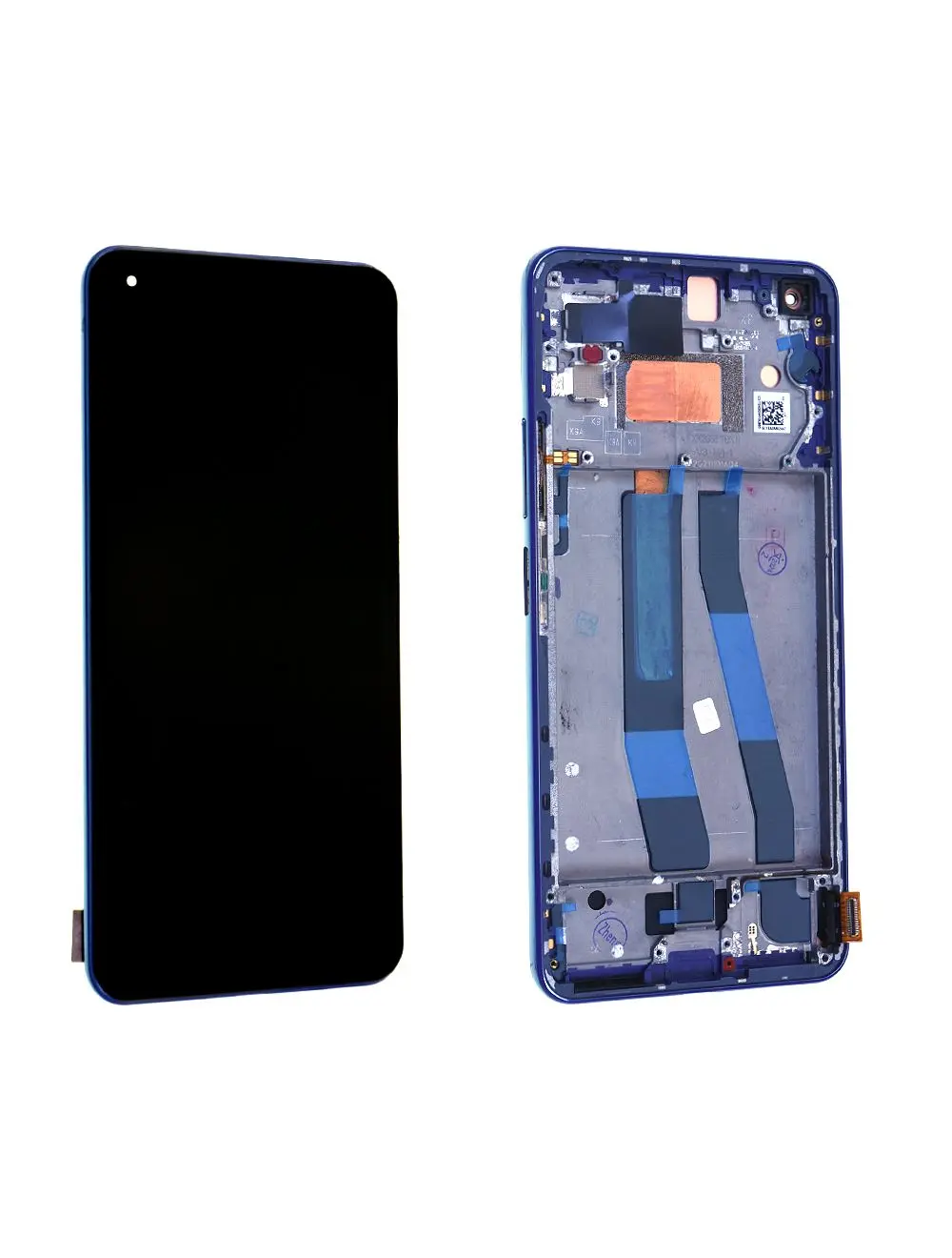 Écran Xiaomi 11 Lite 5G NE / Mi 11 Lite 4G / 5G 2021 Bleu + Châssis ...